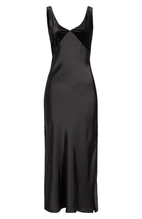 Sam Edelman Satin & Velvet Maxi Dress
