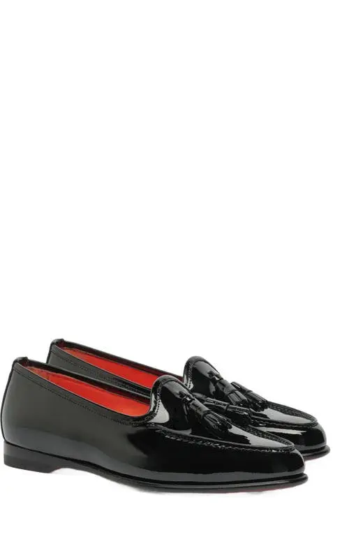 Santoni Andrea Tassel Loafer - Black