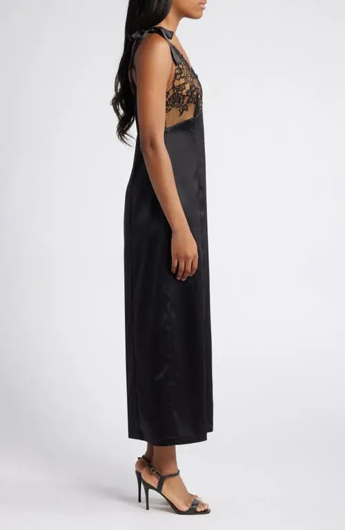 Wayf Almera Lace & Satin Cocktail Dress In Black - 81% Off | Editorialist