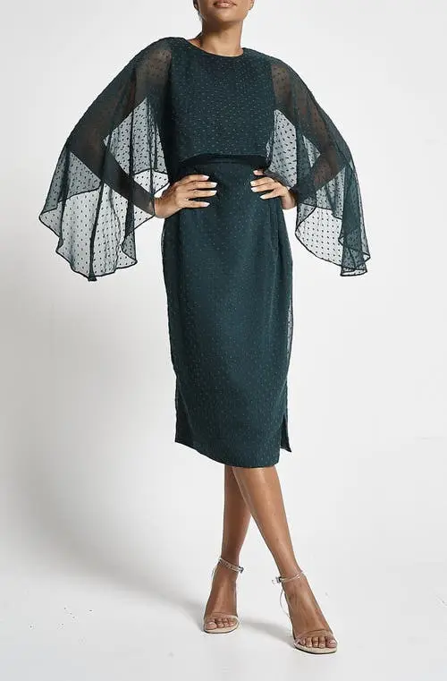 frock and frill green dress Paula Green Embellished Midi Dress  Frock and Frill