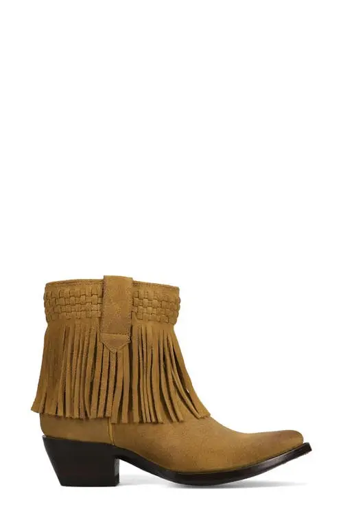 Frye Sacha Fringe Bootie - Dark Sand