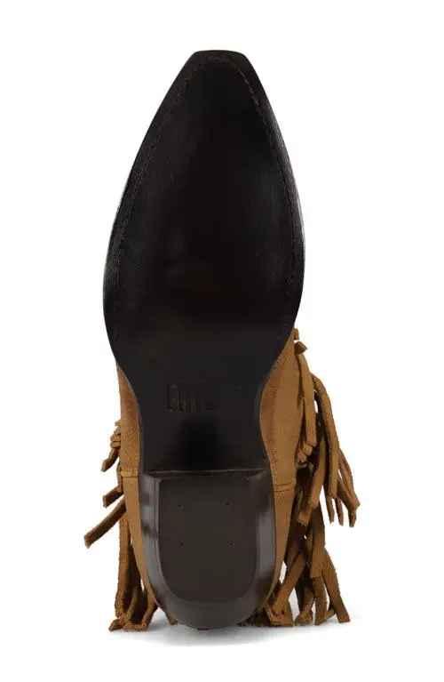 Frye Sacha Fringe Bootie - Dark Sand
