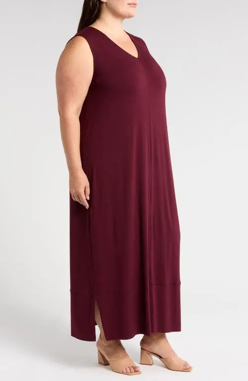 Universal Standard Claremont Midi Shift Dress - Black Cherry