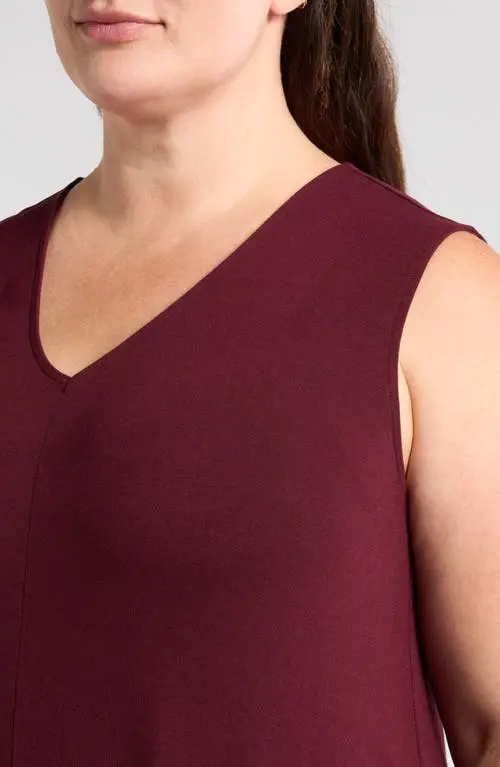 Universal Standard Claremont Midi Shift Dress - Black Cherry
