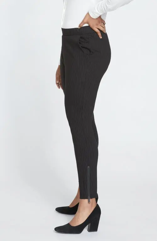 Universal Standard Moro Pull-on Pants - Slate Grey Pinstripe