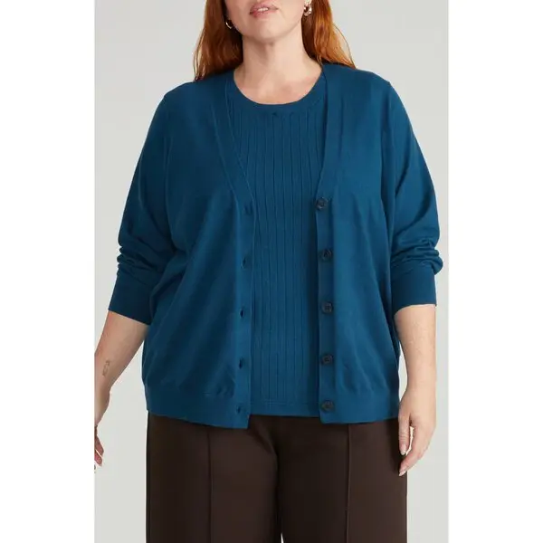 Universal Standard Cosmo Cardigan - Deep Teal