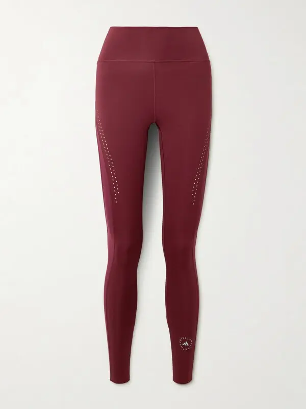 Adidas By Stella McCartney Truepurpose Perforated Printed Recycled Stretch-jersey Leggings