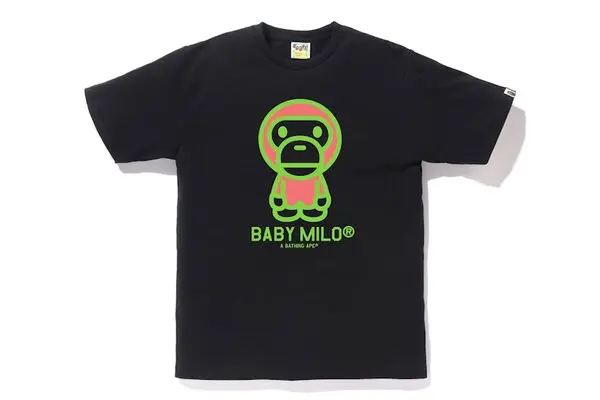 A BATHING APE Neon Baby Milo Tee Shirt