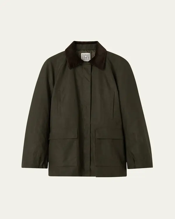 TOTÊME Country Waxed Oversized Jacket - Dark Green