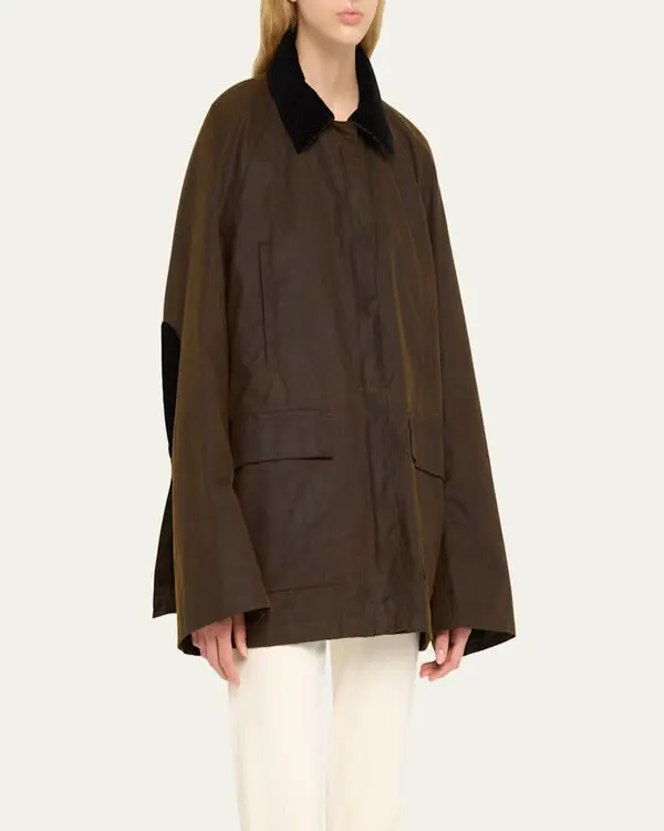TOTÊME Country Waxed Oversized Jacket - Dark Green