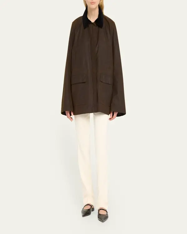 TOTÊME Country Waxed Oversized Jacket - Dark Green