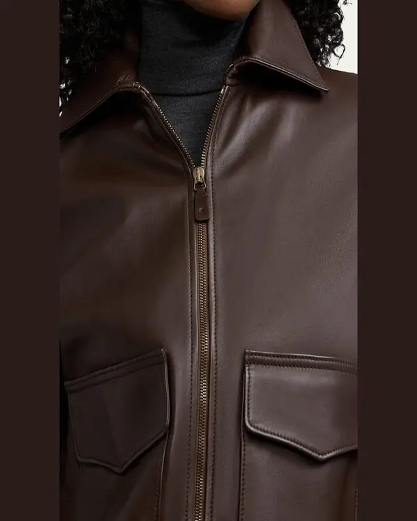 Ralph Lauren Sullivan Leather Bomber Jacket
