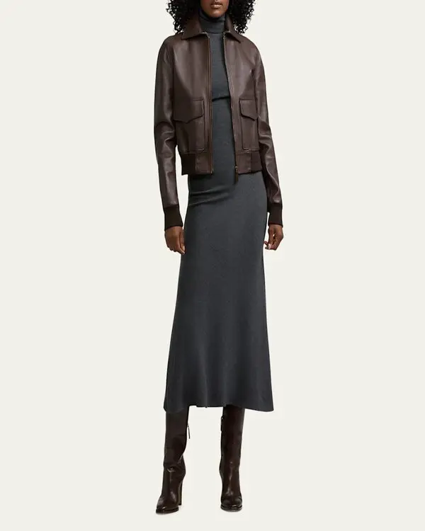 Ralph Lauren Sullivan Leather Bomber Jacket