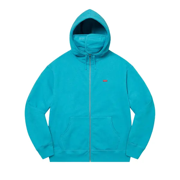 Supreme Small Box Facemask Zip Up Hooded Sweatshirt - Teal