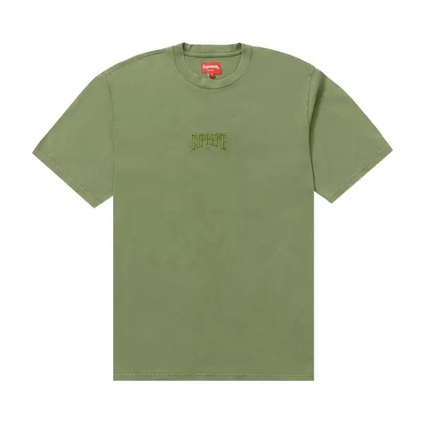 Supreme Acid Wash Short-sleeve Top 'olive - Green