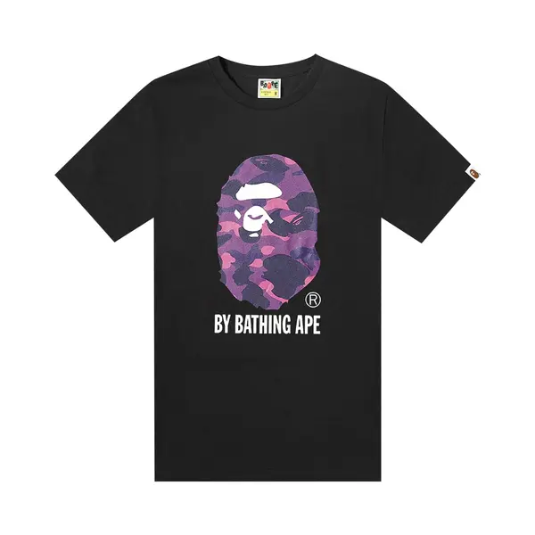 A BATHING APE Color Camo Bathing Tee /purple - Black