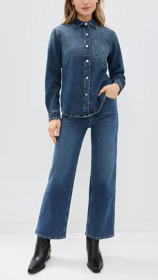 Joe's Jeans Blake Cropped Wide Leg Jeans - Number One