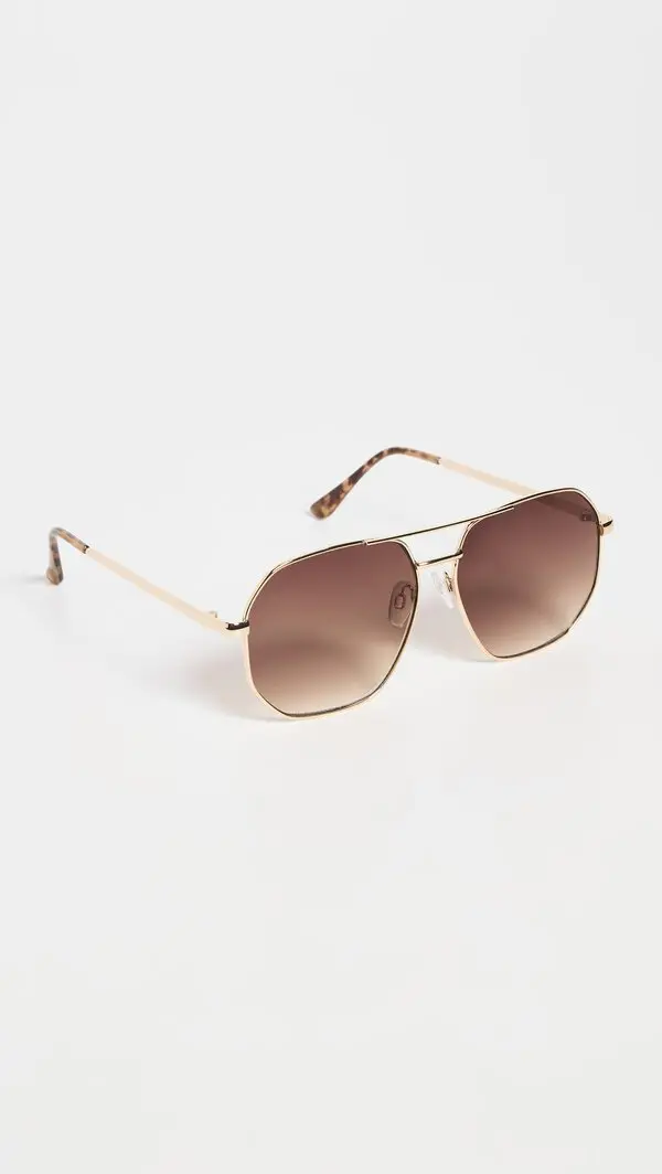 Aire Corvus Sunglasses In Gold/Brown Grad - 60% Off 