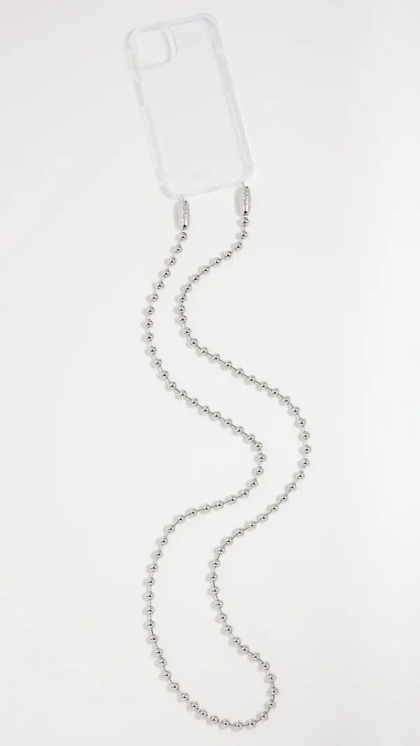 OSSA Ballchain Crossbody Phone Strap - Rhodium