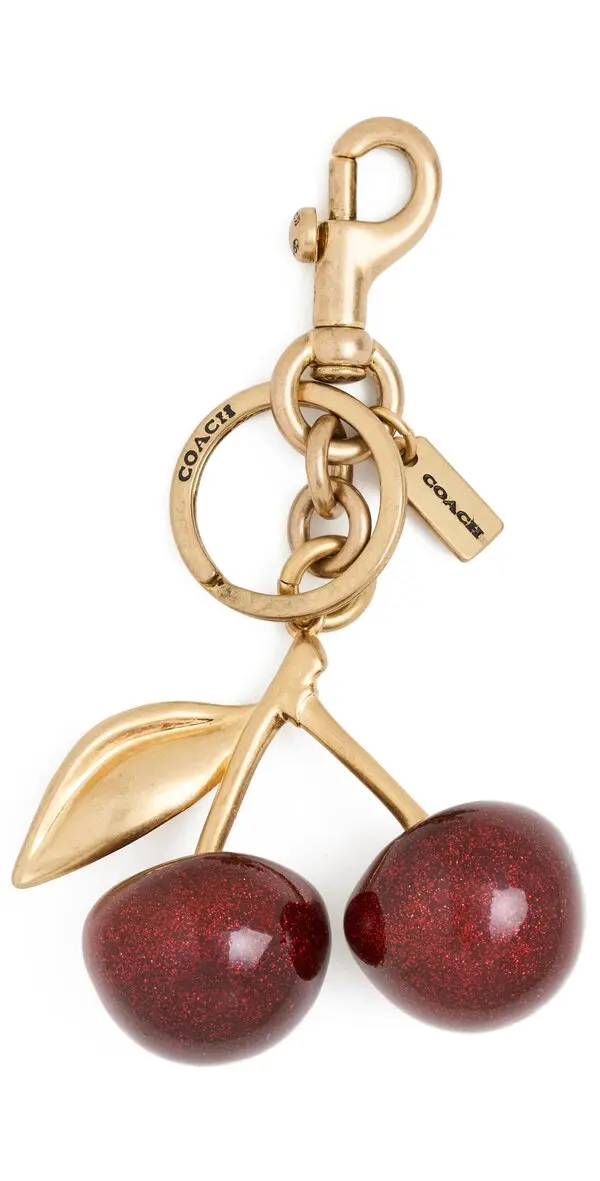 Coach Resin Cherry Bag Charm - Red Apple