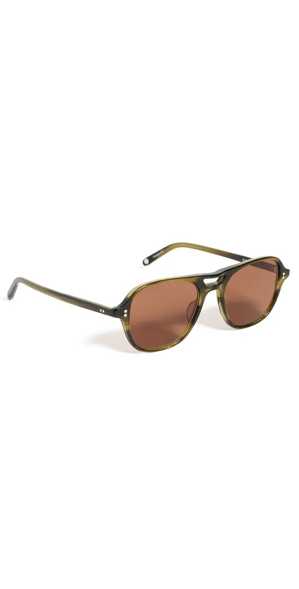 Garrett Leight Aviator Sunglasses - Willow/oak