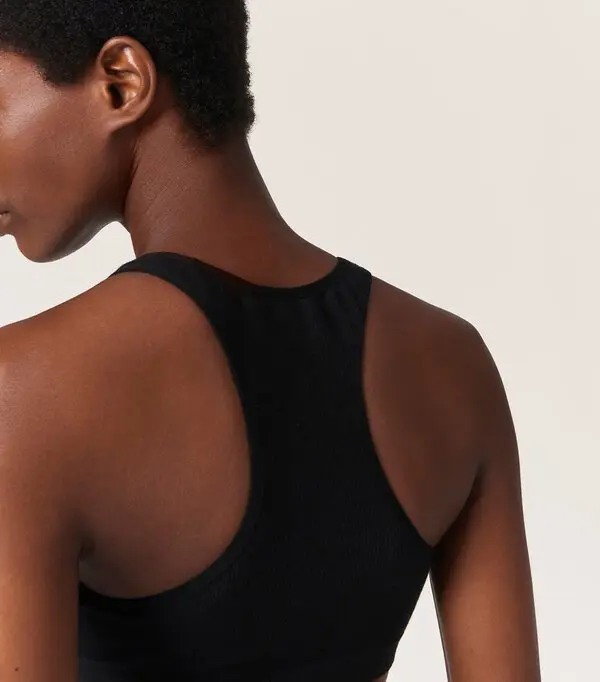 Miu Miu Racerback Crop Top - Black