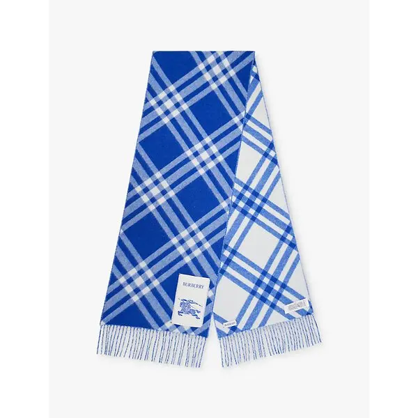 Burberry Rectangular-shape Check-pattern Cashmere Scarf