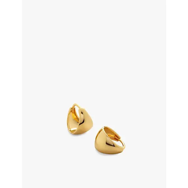 Monica Vinader Tapered Vermeil Huggie Earrings - Yellow Gold