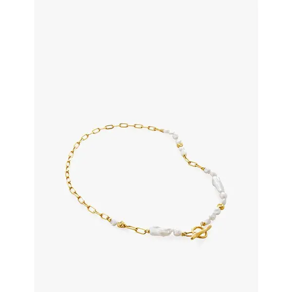 Monica Vinader X Amy Powney 18ct Gold-plated Vermeil Sterling Silver And Pearl Necklace - Yellow Gold