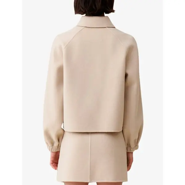 Claudie Pierlot Cropped Wool-blend Jacket - Naturels
