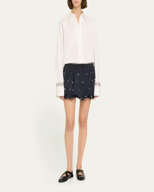 A.L.C. Holly Embellished Mini Skirt - Navy