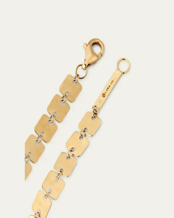 Lana Jewelry 14k Laser Square Chain Bracelet - Gold