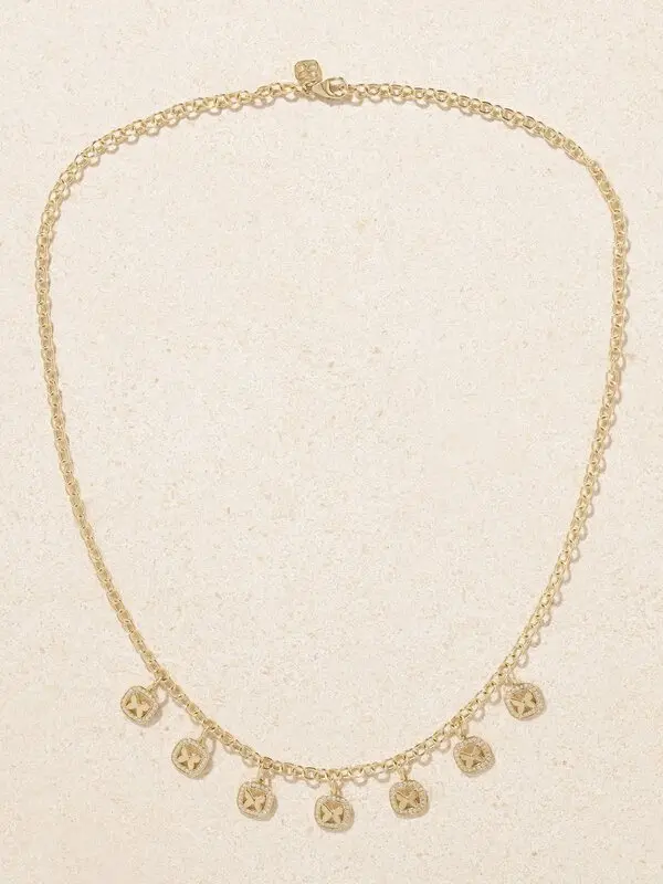SYDNEY EVAN Open Icon Butterfly Diamond Necklace - Gold