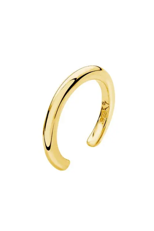 LUCY QUARTERMAINE Plain Ear Cuff - Gold Vermeil