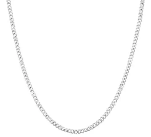 DONATELLO GIAN Sterling Curb Chain Necklace - Silver