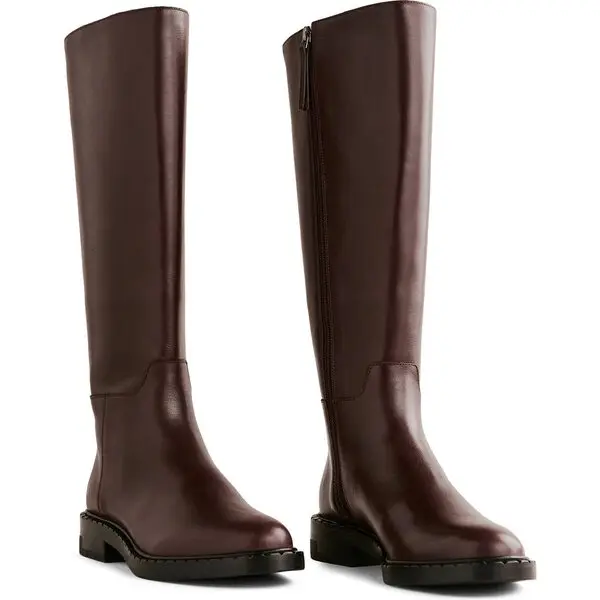 REFORMATION Nancy Knee High Boot - Espresso Leather