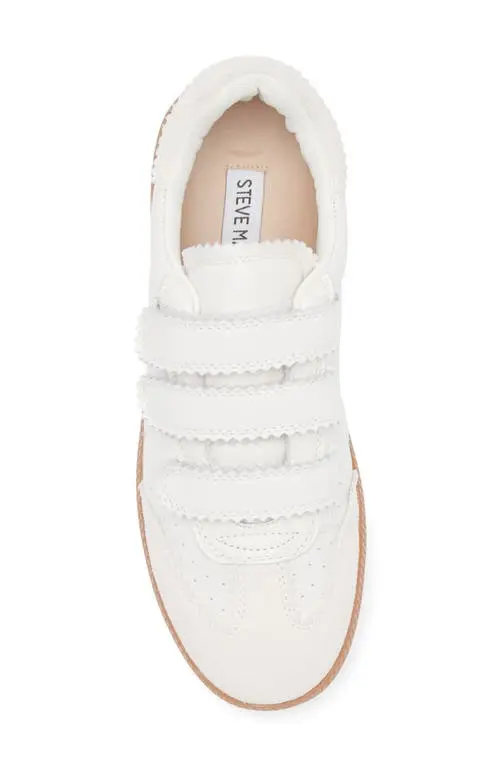 Steve Madden Momentum Leather And Suede Sneakers - White
