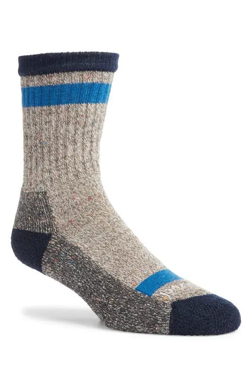 Smartwool Larimer Wool Blend Crew Socks - Taupe-natural Marl