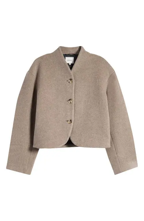 REFORMATION Owen Wool-blend Jacket - Stone