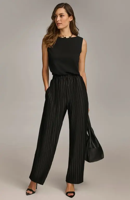 Donna Karan New York Pleated Full Length Pants
