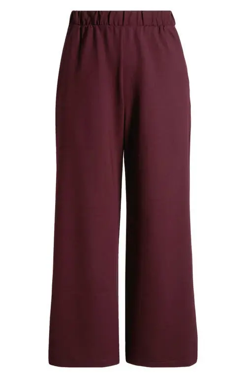 Universal Standard Stephanie Wide Leg Ponte Pants - Black Cherry