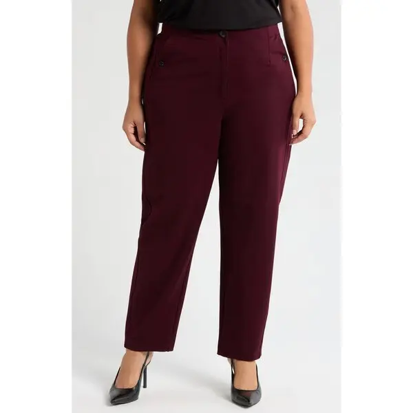 Universal Standard Audrey Ponte Pants - Black Cherry
