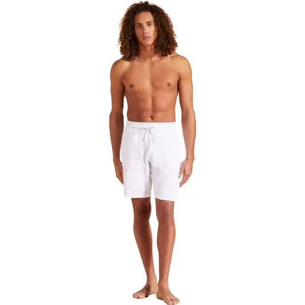 Vilebrequin Solid Organic Terry Bermuda Shorts - Blanc