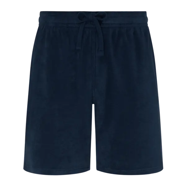 Vilebrequin Solid Organic Terry Bermuda Shorts - Bleu Marine