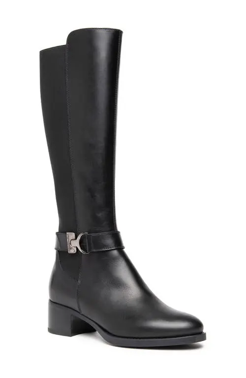 NEROGIARDINI Tall Block Heel Boots - Black