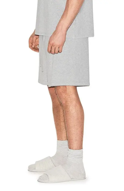 SKIMS Stretch Cotton Blend Jersey Lounge Shorts - Heather Grey