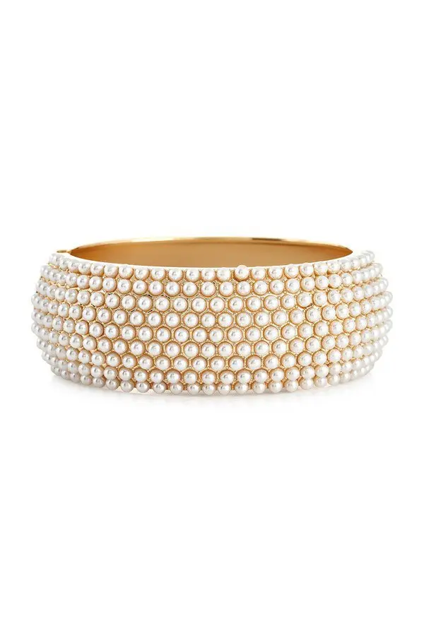 KENNETH JAY LANE Dots Hinged Bracelet - Gold