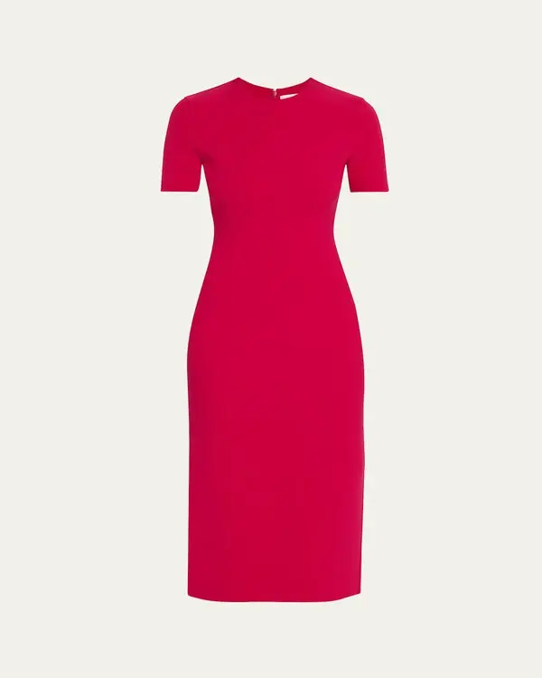 Michael Kors Short-sleeve Midi Sheath Dress