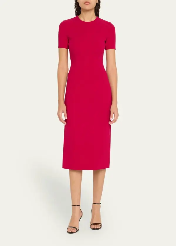 Michael Kors Short-sleeve Midi Sheath Dress