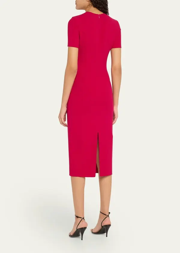 Michael Kors Short-sleeve Midi Sheath Dress